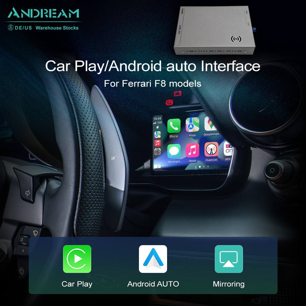 Wireless CarPlay Android Auto Kit For Ferrari F8 Tributo Mirror Link A ...